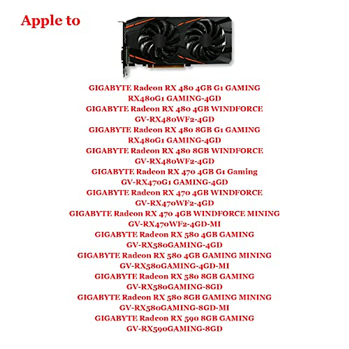 Cavabien 86MM Fan T129215SU TPLD9210S12HH 4Pin Cooling Fan for Gigabyte GTX 1050 1060 1070 960 RX 470 480 570 580 Graphics Card Cooler （FanAA