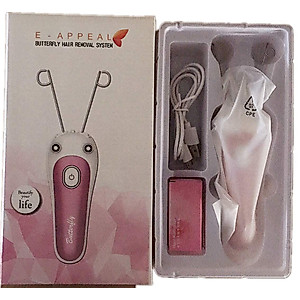 Butterfly Hair Removal System. Thread Machine for Facial and Body Hair Removal with Rechargeable Battery