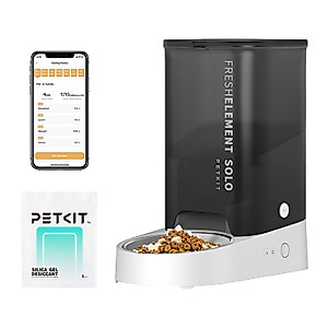 PETKIT Automatic Cat Feeder, Wi-Fi Enabled Smart Pet Feeder for Cats and Dogs, Auto Food Dispenser with Portion Control, Compatible for Freeze-Dried Pet Food, Stainless Steel Bowl…