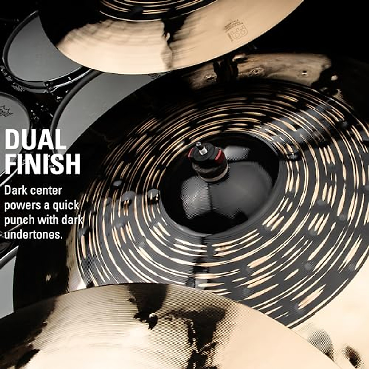 Meinl Cymbals Classics Custom Dual 22" Ride Cymbal, Dark and Brilliant Finish — Made in Germany — for Rock, Metal and Fusion, 2-Year Warranty (CC22DUR)