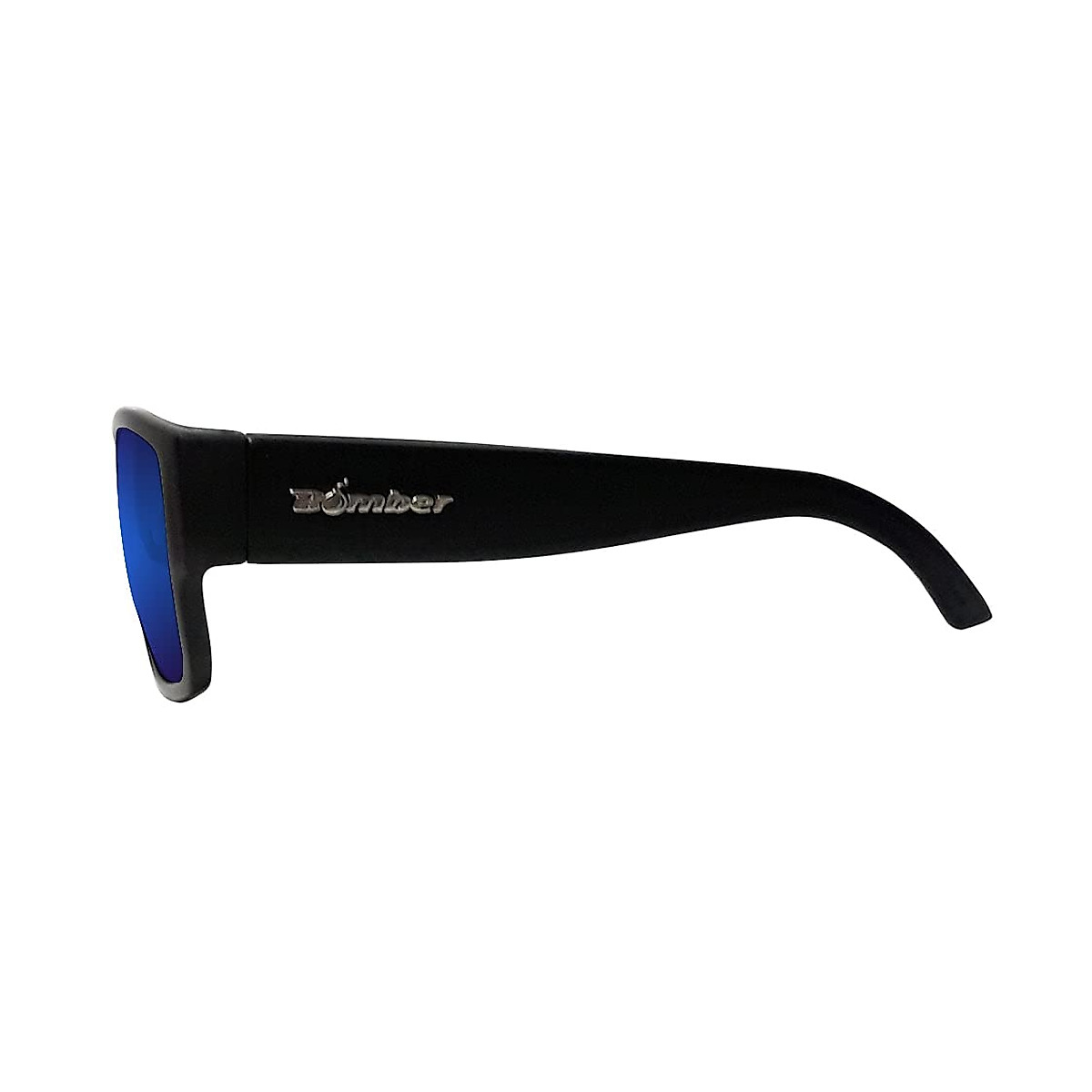 BOMBER Sunglasses for Men that Float in Water, Blue Mirror Sunglasses with Gray Foam Lining - GM101BM