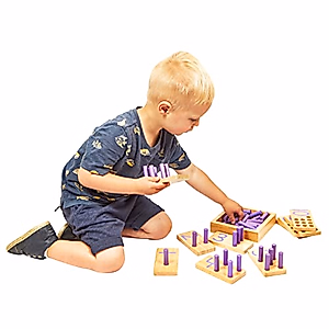 Counting Peg Board | Montessori Math and Numbers for Kids | Wooden Math Manipulatives Materials