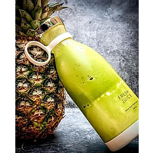 Portable Mini Blender for Fresh Juice, Smoothies, Shakes with Magnetic Wireless Charging (Personal Travel Blender for On The Go Blending) (White)