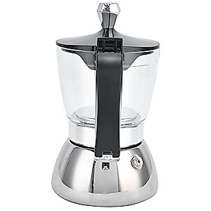 Horoper Stovetop Coffee Maker,Stainless Steel Moka Pot, 4 Cup Stainless Steel Coffee Maker Stovetop Moka Pot Coffee Maker Kitchen Supplies