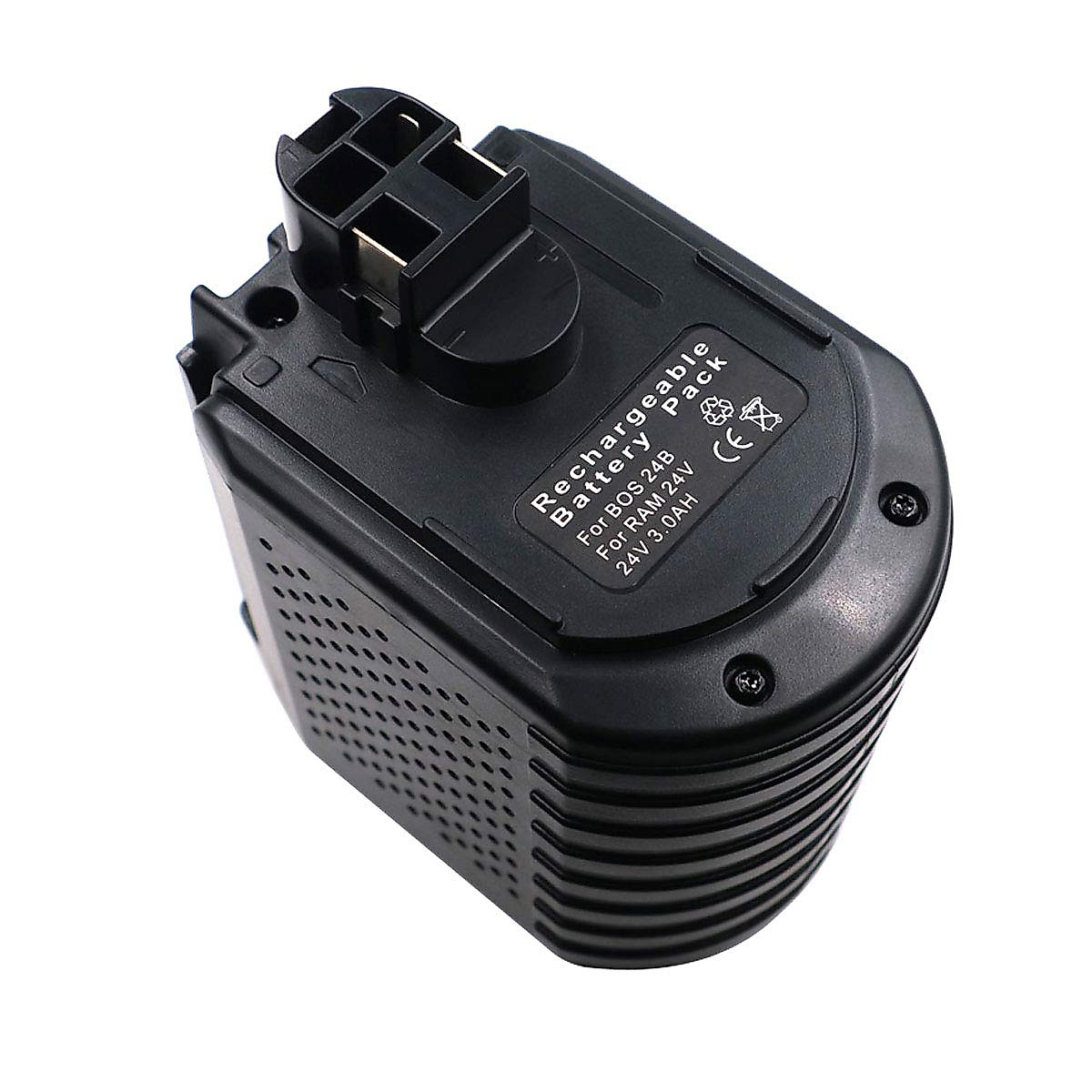 3000mAh Portable Battery BOS24B NiMh Battery 24V Replacement for Bosch 24V Battery BAT019 BAT021 2607335097 2607335163,Black,Small
