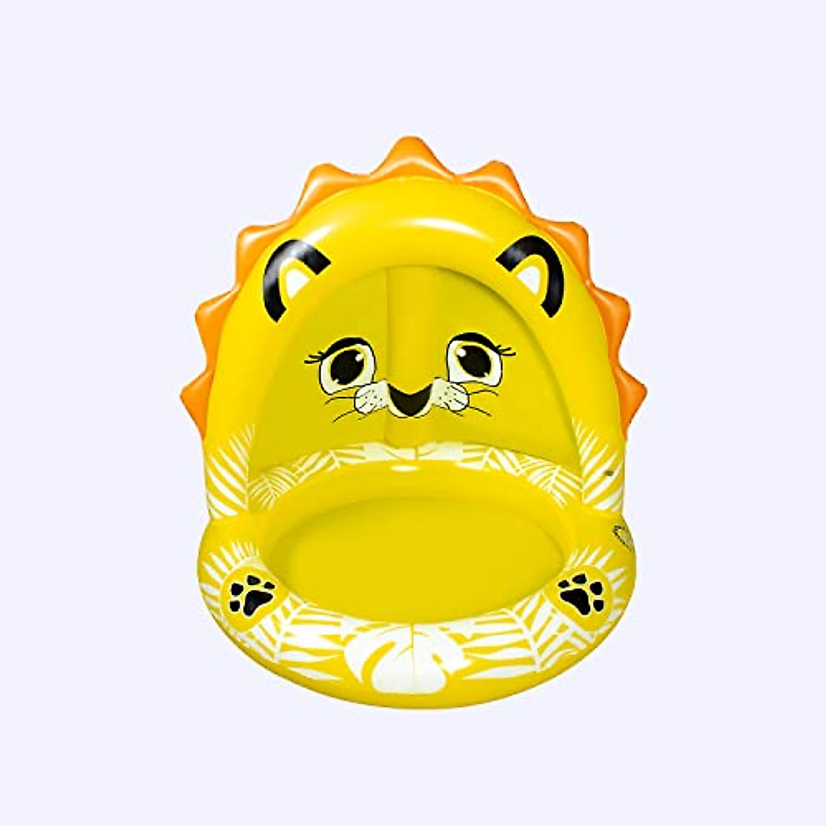 Poolmaster Inflatable Swimming Pool Kiddie Pool with Sun Shade, Baby Lion