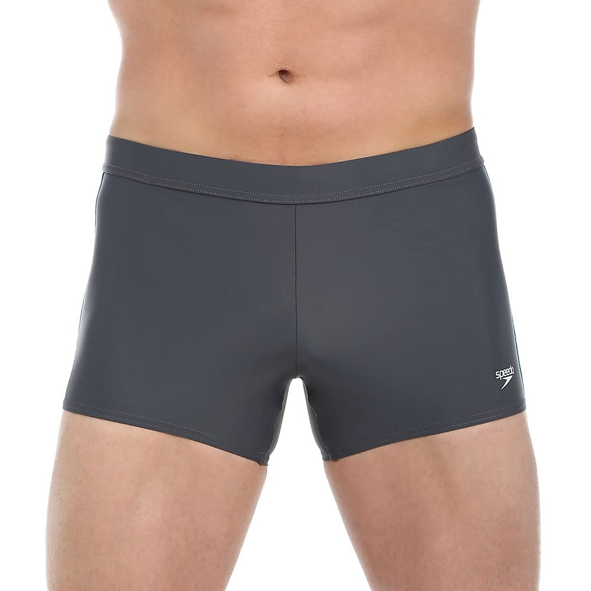 Speedo Men's Swimsuit Square Leg Splice , Speedo Black, Medium