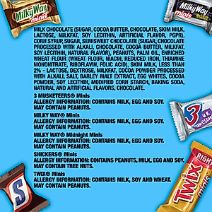 SNICKERS, TWIX, MILKY WAY & 3 MUSKETEERS Variety Pack Fun Size Milk & Dark Chocolate Candy Bars Assortment, 30 Pieces