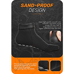 CAPAS 2mm Neoprene Socks, Beach Volleyball Sand Proof Socks, Wetsuit Diving Socks Keep Warm for Men Women