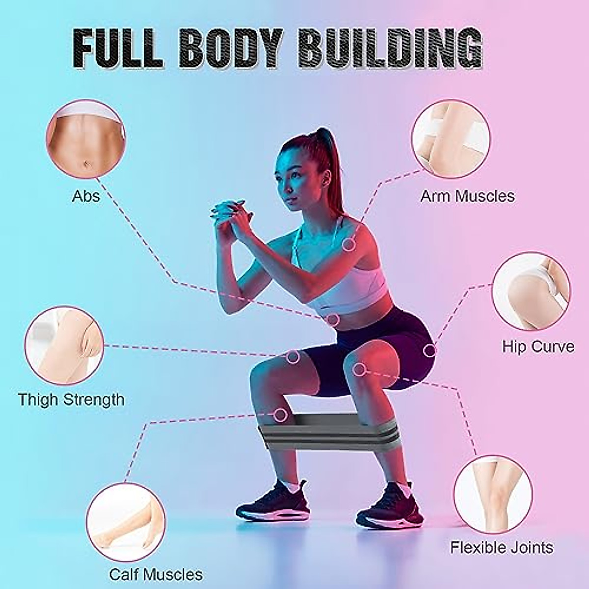 KANGFITER Fabric Resistance Bands for Working Out, 3 Level Non-Slip Booty Bands for Women and Men, Loop Exercise Bands Set for Leg and Glutes, Hip Elastic Bands for Home and Gym Fitness, Yoga, Pilates