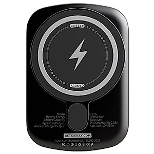 Casely Power Pod | MagSafe Compatible Battery Pack | Black Power Pod (5,000 mAh)