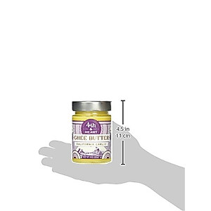 4th & Heart California Garlic Grass-Fed Ghee, 9 Ounce, Keto, Pasture Raised, Lactose and Casein Free, Certified Paleo