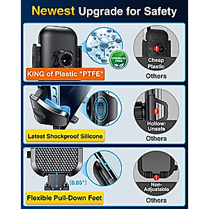 VANMASS [Upgraded] Car Phone Mount, [Strong Suction & Military-Grade] Cell Phone Holder Car Dashboard Windshield Air Vent, Handsfree Dash Stand for Universal iPhone 14 13 12 11 Pro XS Max 8 Samsung