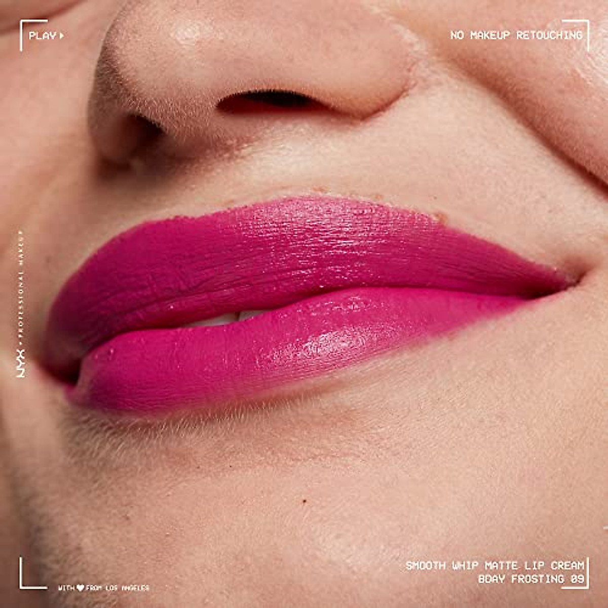 NYX PROFESSIONAL MAKEUP Smooth Whip Matte Lip Cream, Long Lasting, Moisturizing, Vegan Liquid Lipstick - Bday Frosting (Violet Red)