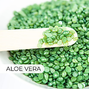 Natural Wax Hard Wax Beans - Professional Use 100% Organic - Hair Removal Wax Beads - Brazilian Waxing for All Body Parts - Large Refill Beads for Wax Warmer (32 oz)