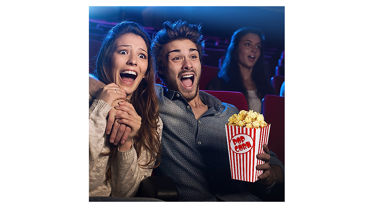 Mini Red and White Popcorn Buckets for Movies & Parties