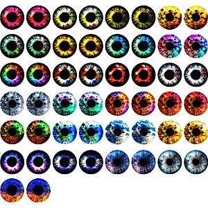 25MM 50PCS Dragon Eyes Glass Cabochon Eyes for Clay Doll Making Sculptures Props Craft DIY Findings Jewelry Making