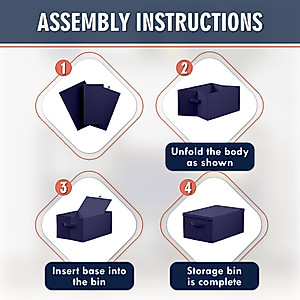 Ornavo Home 3 Pack Collapsible Storage Bins with Lid, Foldable Fabric Shelf Storage Basket Closet Organizer and Large Storage Box for Clothes with Handles, 16.5 x 11.5 x 7.5, Beige