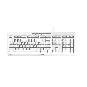 Cherry Stream Keyboard - Wired USB Keyboard - SX Scissors Mechanism - GS Approval - QWERTY – White