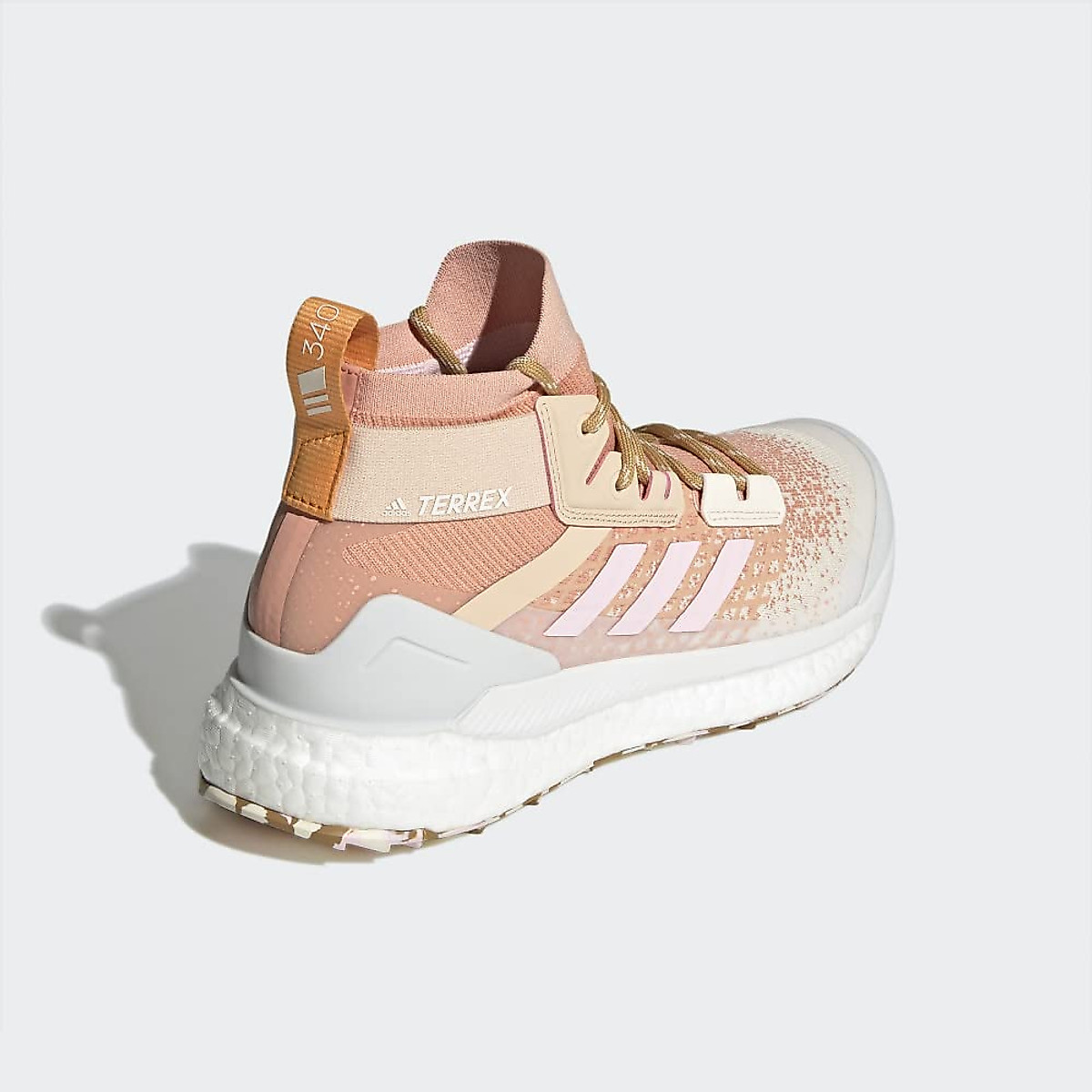 adidas Women's Terrex Free Hiker Primeblue Hiking Shoes, Ambient Blush/Clear Pink/Wonder White - 6
