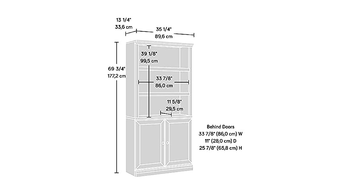Sauder Grand Walnut Bookcase - Stylish & Functional
