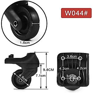 Replacement Luggage Wheel Repair Suitcase Bag Parts Spinner Wheels Casters for Travel Customs Box W044 (Pair)