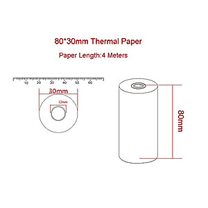 OTGO 5PCS 80mm Thermal Receipt Paper Roll for Mobile POS Thermal Printer New 80x30mm