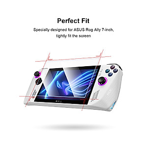 GEWOKLIY 2 Pack Screen Protector For ASUS ROG Ally handheld 7-Inch 2023, Transparent Ultra HD, Anti Glare Tempered Glass, Anti-Scratch, Anti-Fingerprint
