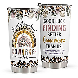 Macorner Farewell Gifts - Stainless Steel Tumbler 20oz - Coworker Leaving Gifts for Women - Going Away Gifts for Coworker - New Job Good Luck Goodbye Gifts For Coworkers Colleagues Boss Women Friends