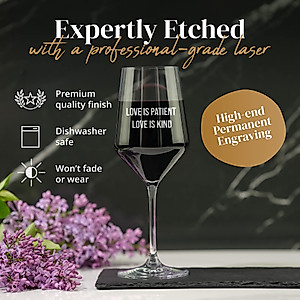 Personalized Wine Glass Engraved with Your Custom Text - Customized Gifts, Unique Birthday Gift, Bridesmaid Gift, Custom Gifts for Women or Men (18oz Crystal Wine)