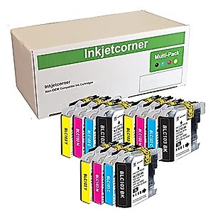 Inkjetcorner Compatible Ink Cartridges Replacement for LC103 BLC103 (3 Black 3 Cyan 3 Magenta 3 Yellow, 12-Pack)
