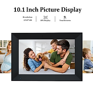 Digital Picture Frame 10.1 Inch Smart WiFi Digital Photo Frame IPS HD Touch Screen Video Call Photo Frame with 16GB Storage, Auto-Rotate, Easy Setup to Share Photos or Videos Remotely via AiMOR APP