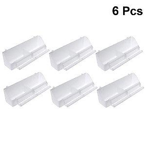 POPETPOP 6 Pcs Bird Feeder - Bird Cage Double Plastic Seed Water Feeder Cups Food Dish Caged Bird Feeder Bird Cage Accessories