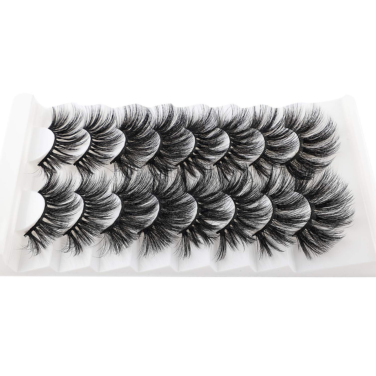Mink Eyelashes 25mm Lashes Pack HeyAlice Fluffy 8 Pairs 4 Styles Mixed Eyelashes Long Strip Thick Volume Fake Lashes