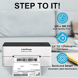 LabelRange 300DPI High Resolution Thermal Label Printer - Commercial Grade Shipping Label Printer 4x6, Support Amazon Ebay Paypal Shopify Etsy Shipstation and More on Windows, Mac and Linux System