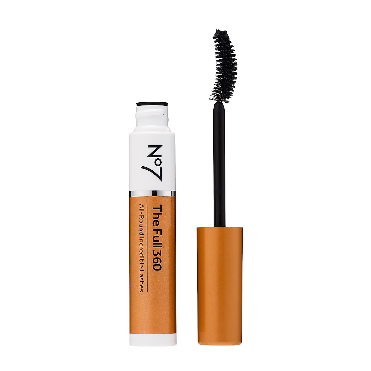 No7 The Full 360 Mascara - Black - Volumizing, Lengthening Mascara for Full, Long Lashes - Clump & Smudge-Free - Up to 24 Hour Wear (7ml)