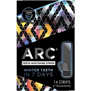 ARC Teeth Whitening Strip Kit, Smile Amplifier Kit, 14 Strips (7 Count Pack)