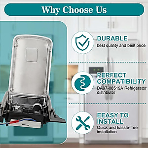 Upgraded DA97-12628H, fit for Samsung Refrigerator DA97-12628H dispenser lever, Replacement AP5915084 PS9604255 EAP9604255 Refrigerator Ice and Water Dispenser Compatible RF28HMEDBWW RF28HDEDBSR