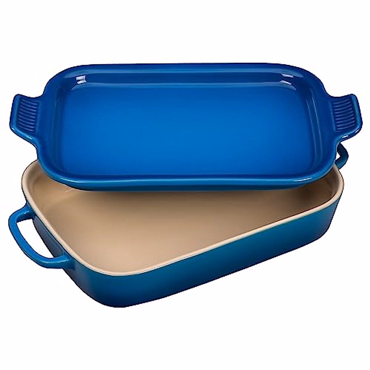 Le Creuset Stoneware Rectangular Dish with Platter Lid, 14 3/4" X 9", Marseille