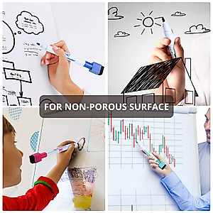 Mr. Pen- Magnetic Dry Erase Markers, 8 Pack with 1 Dry Erase Eraser, Dry Erase Markers Magnetic, Dry Erase Markers with Magnet, Dry Erase Magnetic Markers, Dry Erase Pens Fine Tip, Fine Tip Dry Erase