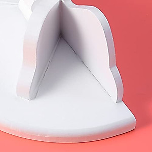 Zerodeko Wood Wall Shelves Bow Shaped: White Wooden Floating Shelf Rustic Wall Display Shelf Flower Pot Holder for Room Home Wall Decor