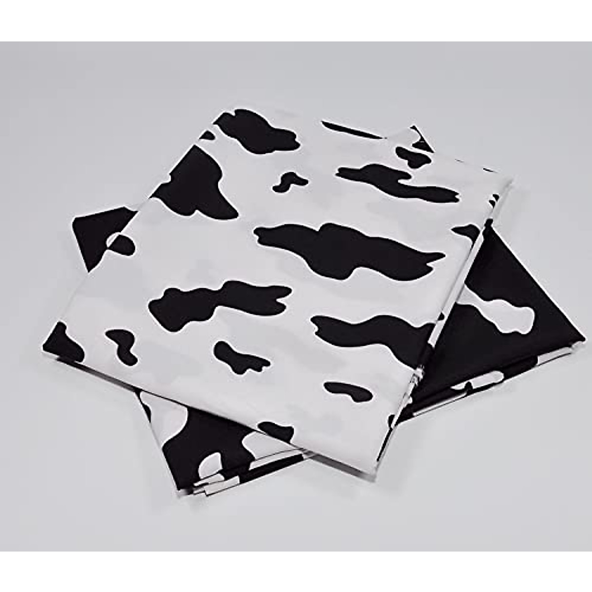 Yutone 59" Wide 4.0 OZ Fabric by 100% Polyester Cow Design Print Fabric,White/Black, for Party Derss by The Yard (White Ground)