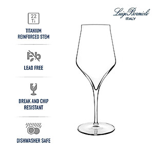 Luigi Bormioli Supermo 15.25 oz Chianti/Pinot Grigio Red Wine Glasses, 2 Count (Pack of 1), Clear