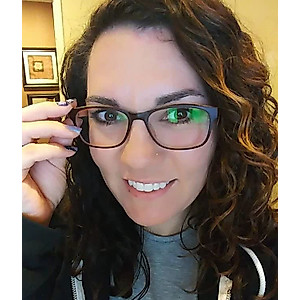 Zenni Blue Light Blocking Reading Glasses for Women and Men, Red Rectangle Fframe Light Eyewear, Durable Hinge, 2.00 Magnification