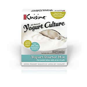Euro Cuisine RI1020 All Natural Yogurt Culture Starter – Perfect for Dairy Free, Whole Milk, Protein Yogurt – Probiotic Yogurt Pouches for Smooth, Creamy Homemade Yogurt