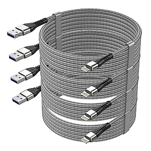 4Pack【Apple MFi Certified 】 iPhone Charger Cord, Lightning Cable 6 ft，iPhone Charger 6 ft, iPhone Charger Cable for iPhone 13/12/11/11Pro/11Max/ X/XS/XR/XS Max/8/7/6/5S/SE/iPad Mini，More