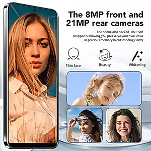 M13 Pro Plus Cell Phone, for Android 11 Unlocked Smartphone with, 4G Unlocked Phones, 6GB 64GB ROM, 6.53 HD Display, 8MP 21MP Dual Camera, Dual SIM, 4500mAh Battery