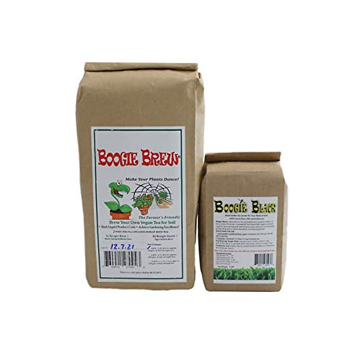 Boogie Brew Compost Tea 2 Part Formula, 3 Pounds. The Organic Compost Tea That Combines 17 Powerful Ingredients and 1 Pound Boogie Black Bundle