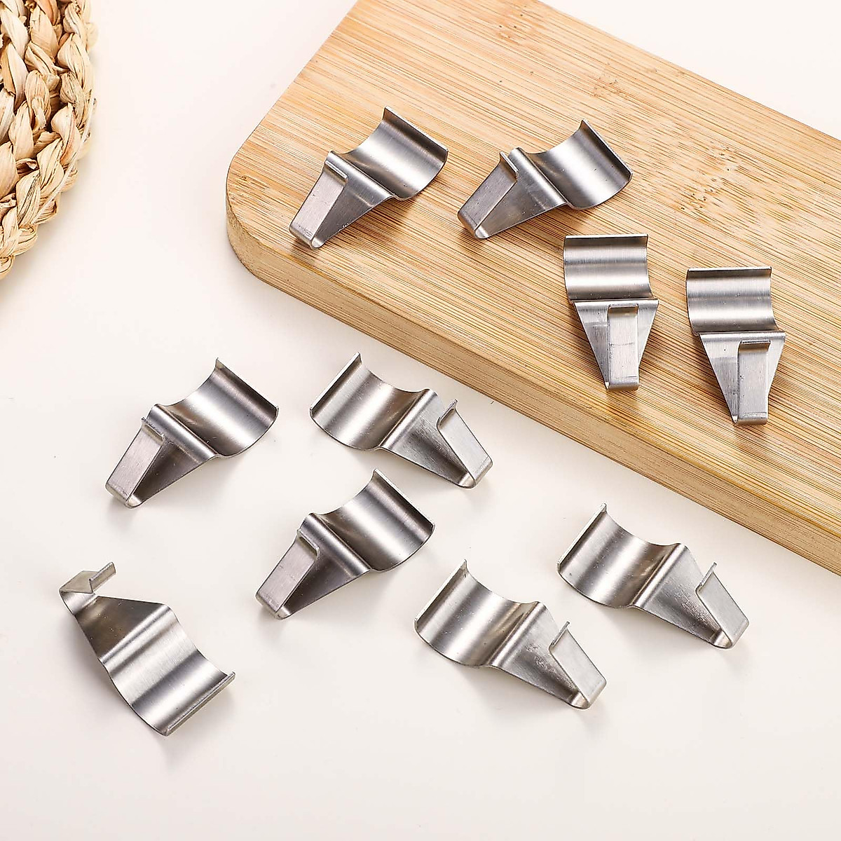 10pcs Siding Hooks for Hanging Outdoor, Stainless Steel No Hole Needed Siding Clips to Hang Things, Vinyl Heavy Duty Command Hooks, Siding Hanger for Lights Garlands Signs