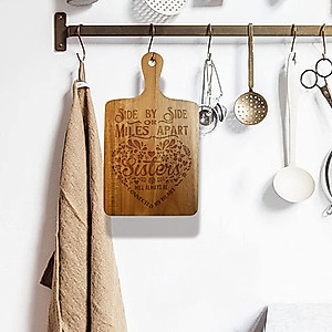 FOUR ORANGUTANS Side By Side Or Miles Apart Sister Funny Engraved Cutting Board, Funny Farmhouse Kitchen Gift, Birthday Gift for Women, Sister,Christmas Gifts